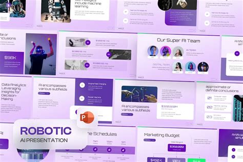 Роботизированный искусственный интеллект Powerpoint Шаблоны