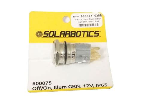 Pushbutton Offon Latching Switch 16mm Illum Green 12v Ip65