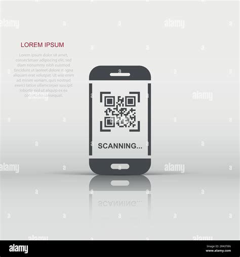 Qr Code Scan Phone Icon In Flat Style Scanner In Smartphone Vector