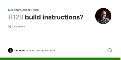 Build Instructions · Issue 128 · Sixlaborsimagesharp · Github