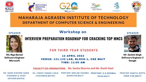 One Day Workshop On “interview Preparation Roadmap For Cracking Top