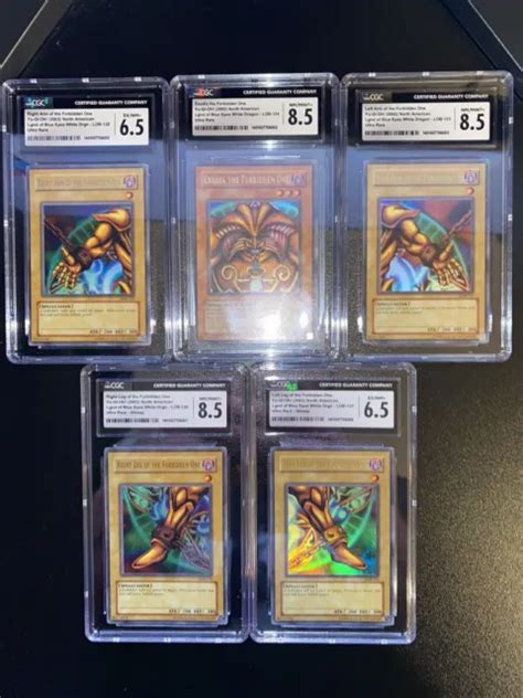 YU GI OH EXODIA THE Forbidden One Lob Complete Set ORIGINAL NA CGC Graded
