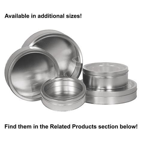 Platinum Solid Round Window Tin Container Size 1s Atlantic Can