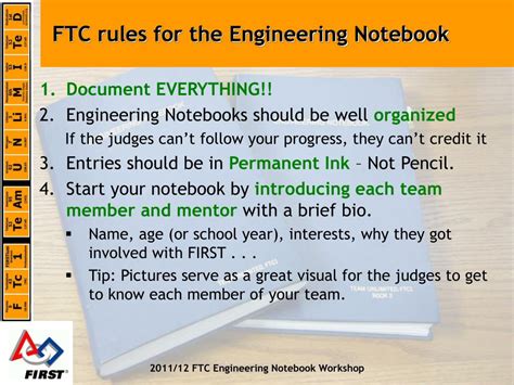 Ppt The Ftc Engineering Notebook Powerpoint Presentation Free