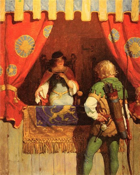 Nc Wyeth Robin Meets Maid Marion The Adventures Of Robin Hood