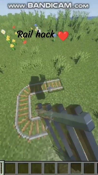 Minecraft Rail Hack Shorts Minecraft Hacks Youtube
