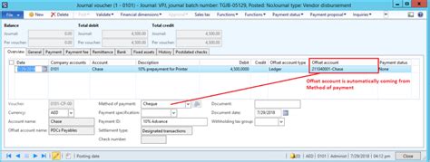Prepayment Process Microsoft Dynamics Ax
