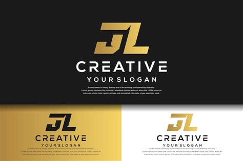 Modèle De Logo Abstrait Lettre Jl Monogramme Vecteur Premium