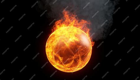 El Concepto De La Tierra En Llamas El Globo En Llamas En Fondo Negro