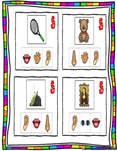 Los Sentidos Online Exercise For Kínder Live Worksheets