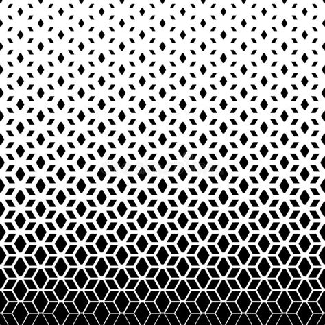 Halftone Seamless Pattern Repeated Geometric Gradient Black Geometry Pattern On White