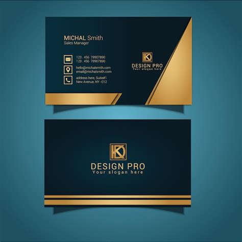 Premium Vector Modern Luxury Business Card Design