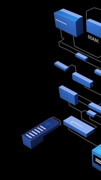Premium Photo Photo Of A Server Diagram Against A Black Background