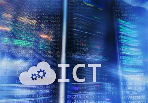 Ict Information And Communications Technology Concept On Server Room