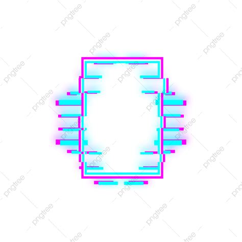 Glitch Frame Vector Art PNG Glitch Frame Border Glitch Border Frame