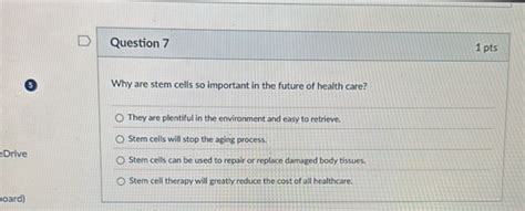 Question Pts Why Are Stem Cells So Studyx