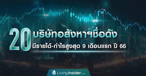 20 บริษัทอสังหาฯ ชื่อดัง มีรายได้ กำไรสูงสุด 9 เดือนแรก ปี 2566