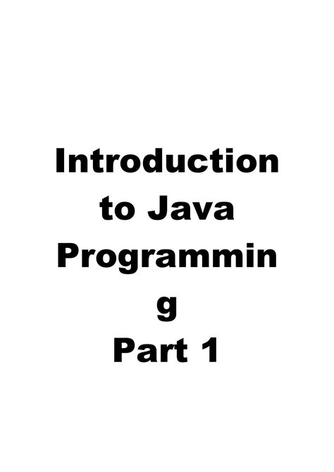 Solution Introduction To Java Programing Part Studypool