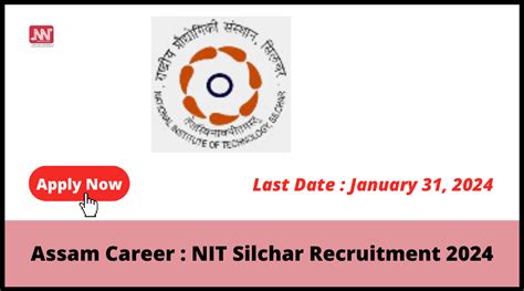 Assam Career Nit Silchar Recruitment 2024