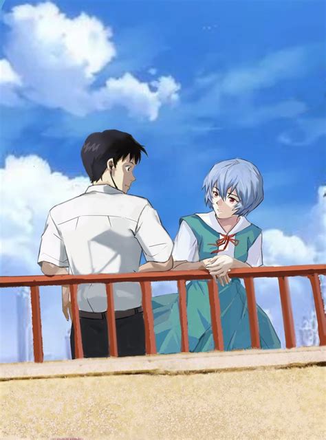 Ayanami Rei And Ikari Shinji Neon Genesis Evangelion Drawn By Cx Danbooru