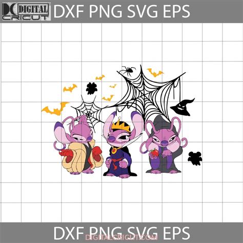 Halloween Costume Svg Angel Inspired Evil Queen Svg Cruella De Vil Svg Witches Svg Lilo And