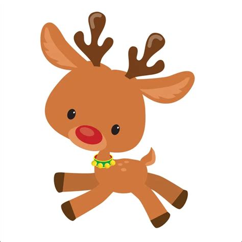 Christmas Reindeer Vector Cartoon Illustration Stock Vector Image By