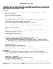 DEP4164finalexamreview Sp2018 Slides Docx DEP 4164 Final Exam Review Thoroughly Read The Text