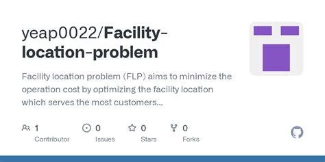 Github Yeap0022 Facility Location Problem Facility Location Problem