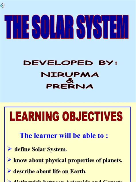 The Solar System An Overview Of The Planets Their Properties And