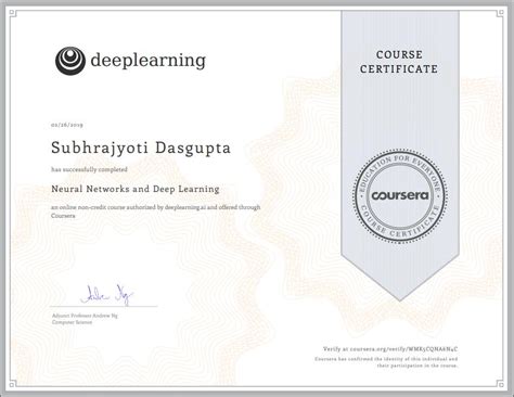 Subhrajyoti Dasgupta On Linkedin Deeplearning Ai Coursera