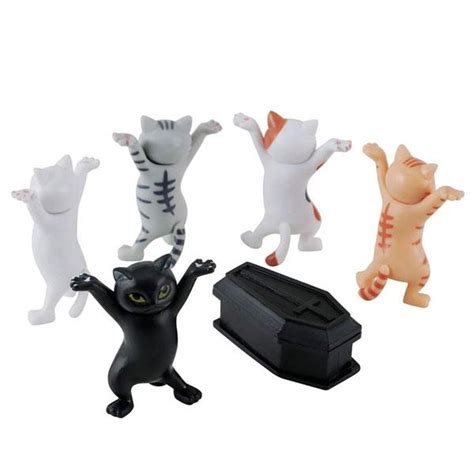 Coffin Cat Dancing Pallbearers Pen Holder Geekyget