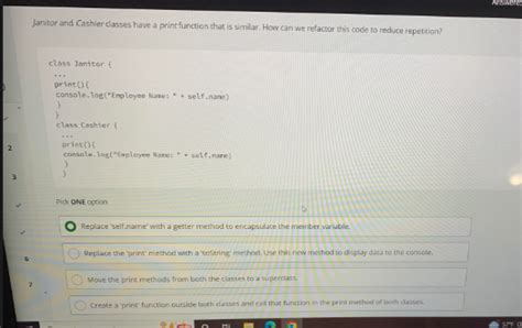 Solved Janitor And Cashler Classes Have A Print Function Chegg