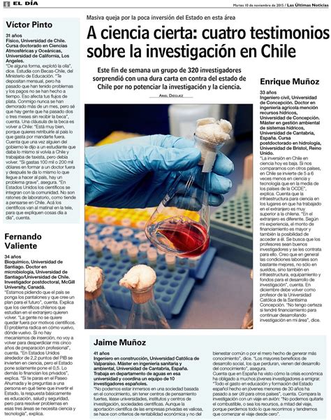 Las Últimas Noticias on Twitter 4 historias de científicos chilenos