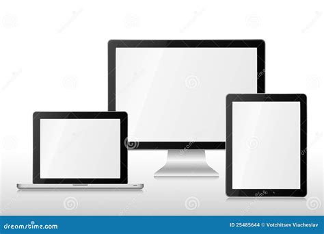 Group Vector Computers Stock Vector Illustration Of Object 25485644