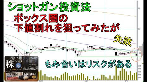 株価がボックス圏の中、下値割れを狙ってみた Youtube