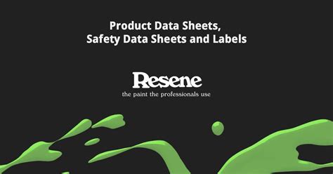 Technical Data Sheets Safety Data Sheets Labels Resene
