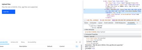 A11y Text Preceding File Uploader Needs Programmatic Indicators