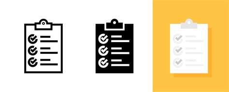 Simple Document Checklist Icon Set Vector Art At Vecteezy
