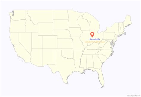 Map Of Summitville Town Indiana Thong Thai Real