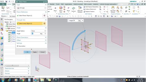 Nx 10 Tutorials How To Use Datum Plane Command Youtube