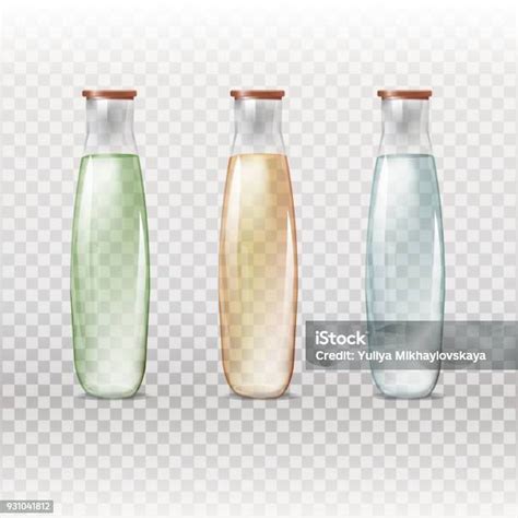 브랜드와 제품 디자인에 대 한 서식 파일 이랑입니다 독특한 디자인으로 현실적인 유리 투명 병을 격리 브랜딩 및 마케팅 광고에 대