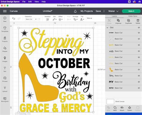 Stepping Into My Birthday Svg October Queen Svg October Etsy