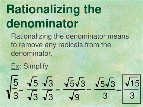 Simplifying Radical Expressions Ppt Download