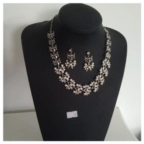 Silver Pearl Jewelry Set Justfantastic
