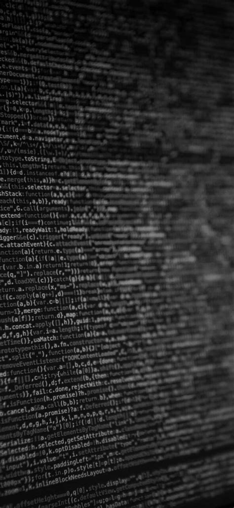 Grayscale Code Cascades Wallpaper Background Free Download