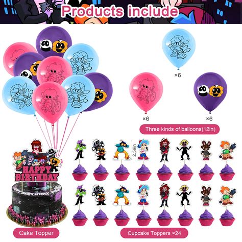 Buy 44 Pcs Friday Night Funkin Party Supplies Friday Night Funkin