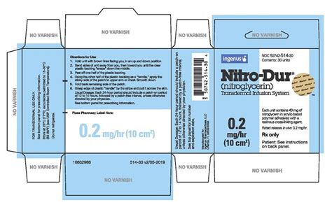 Nitro Dur Package Insert Prescribing Information