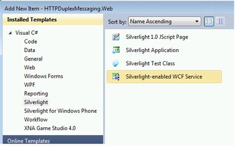 Duplex Messaging In Silverlight 4