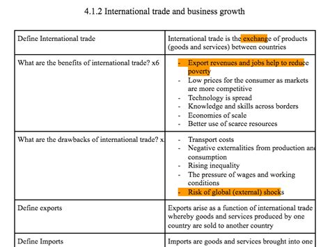 Edexcel A Level Business Revision Notes Business Wrt