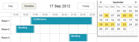 Mini Calendar Date Picker Scheduler Docs